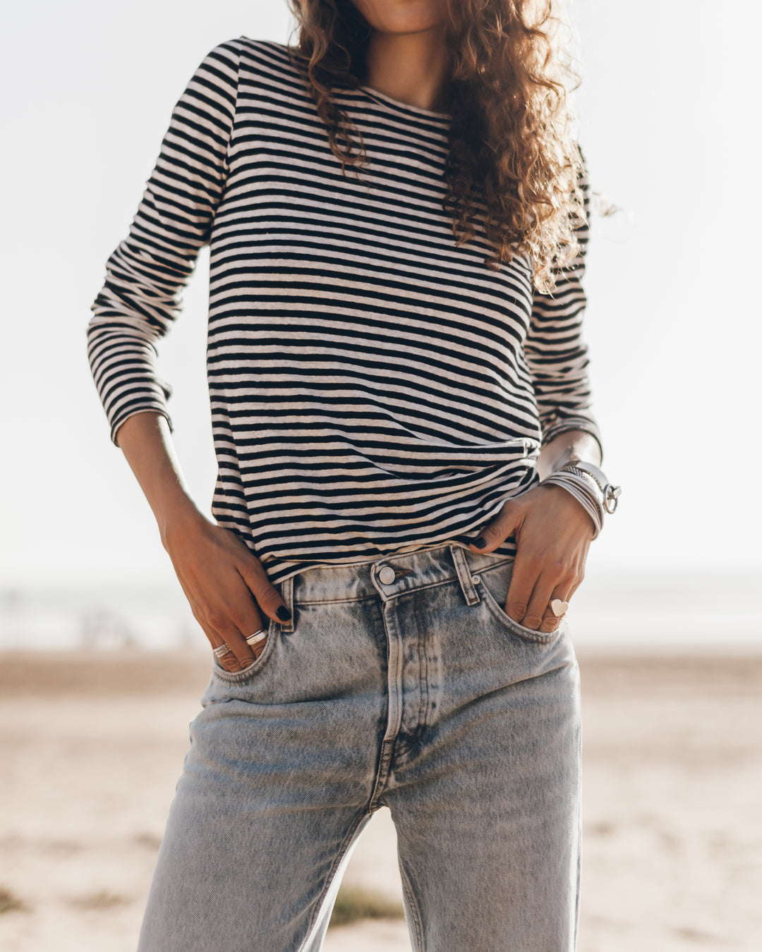 The Striped Thin Linen Longsleeve – MIKUTA