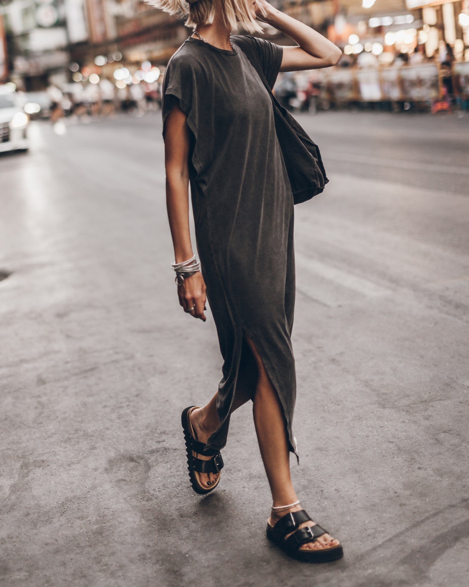 The Dark Faded Long Batwing Dress – MIKUTA