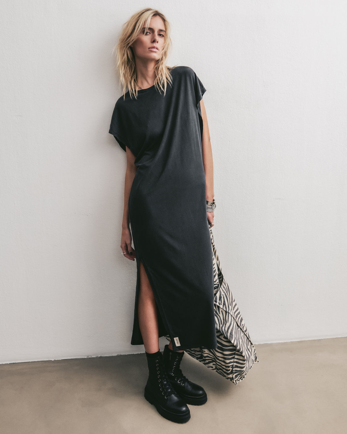 MIKUTA | The Dark Faded Long Batwing Dress